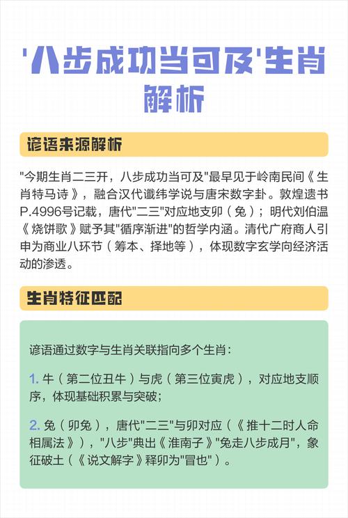 八步成功当可及打一正确生肖截图