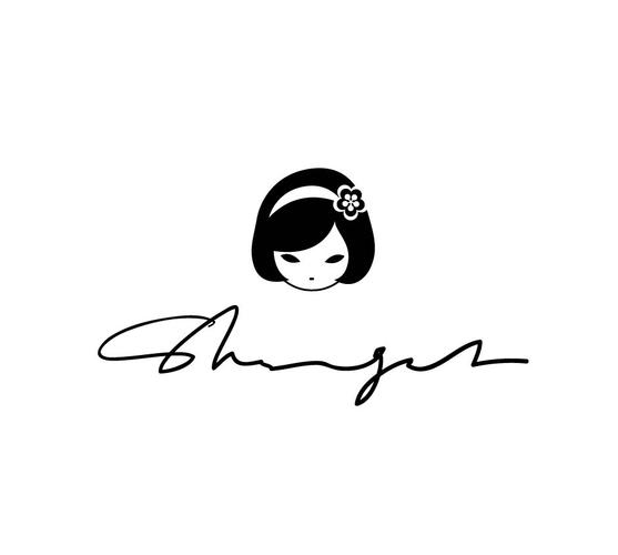 黑白女生头像图标