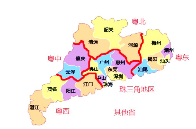 广东省粤西地区地图图标