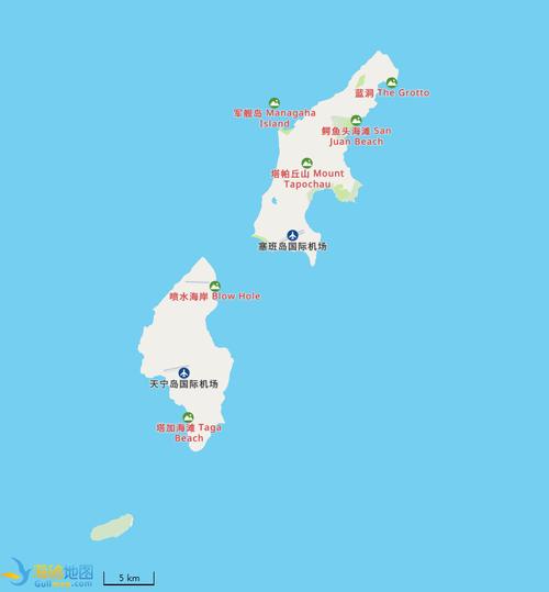 塞班岛地图