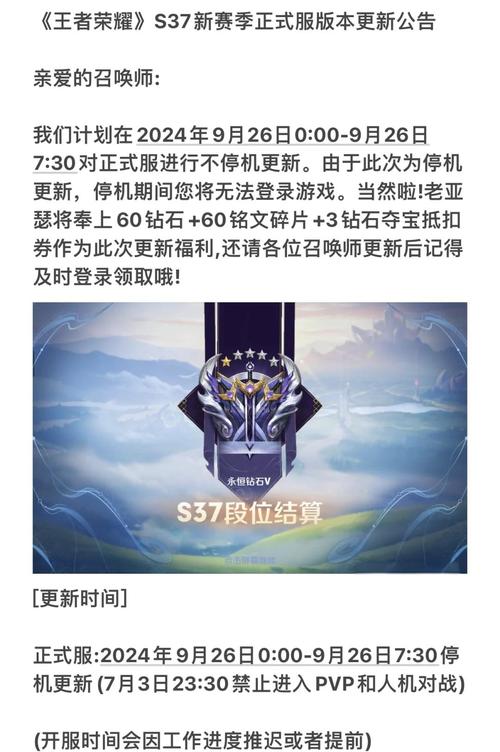 王者荣耀新赛季时间