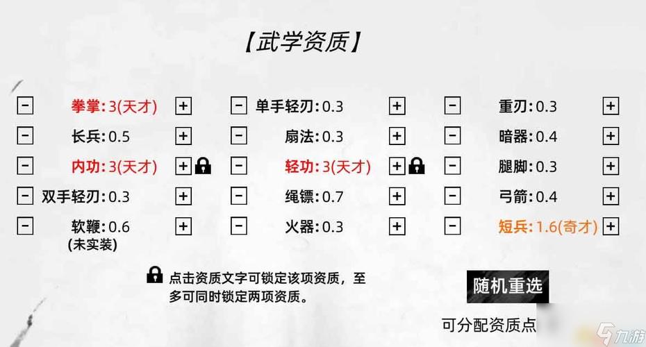 《刀剑江湖路》图文全攻略天赋资质属性加点及武学功法境
