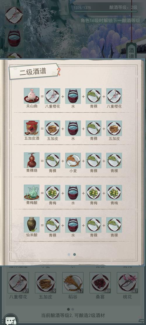 江湖悠悠食谱配方制作全攻略截图