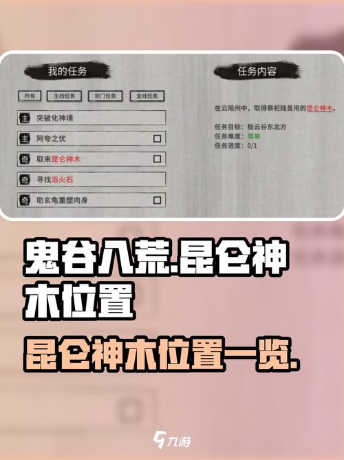 鬼谷八荒昆仑神木在哪里怎么获取昆仑神木在哪里获取方法图标