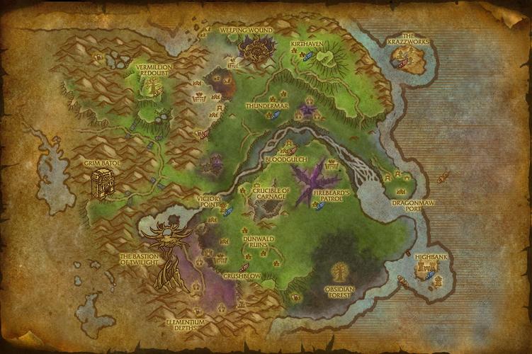魔兽世界暮光高地地图图标
