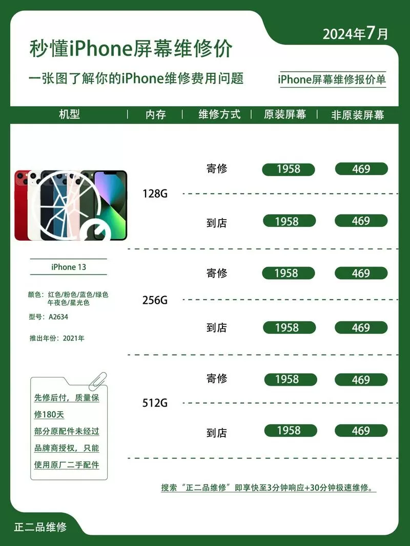 维修手机屏幕要多少钱截图