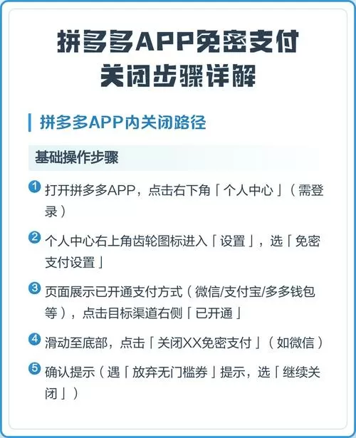 拼多多为什么会免密支付怎么关闭截图