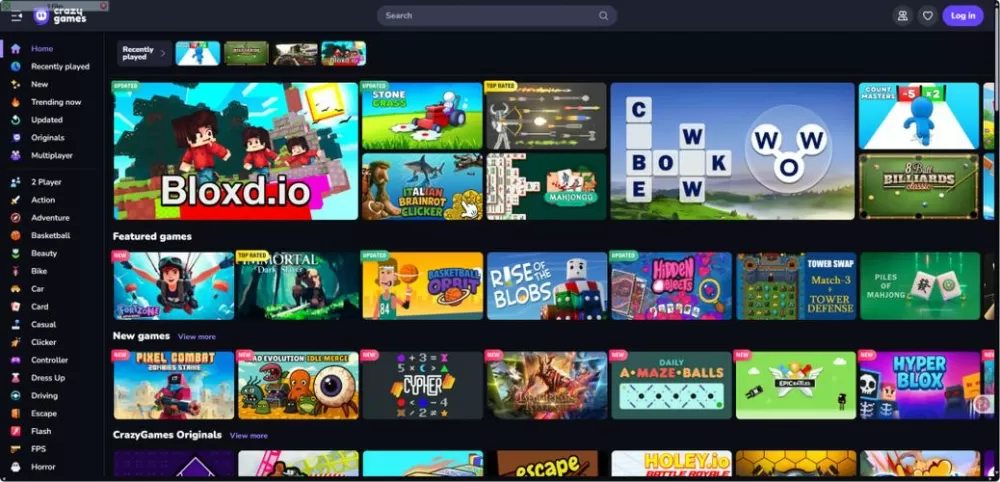 crazygame网页版入口截图