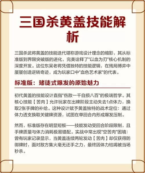 三国杀黄盖技能详解图标