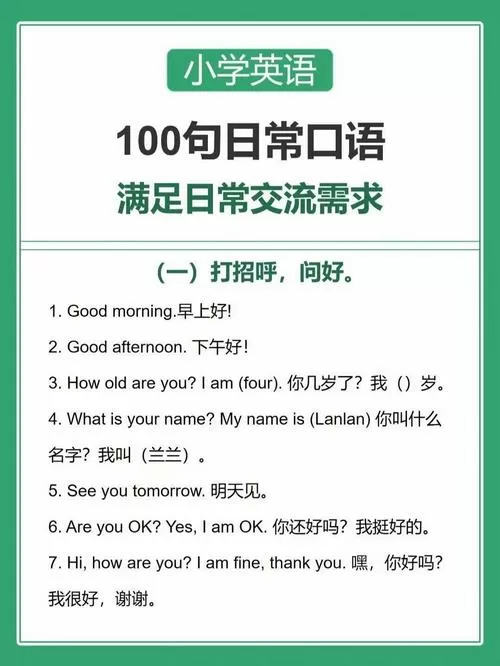 英语日常口语交流100句截图