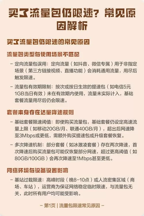 限速了买流量包为啥还限速