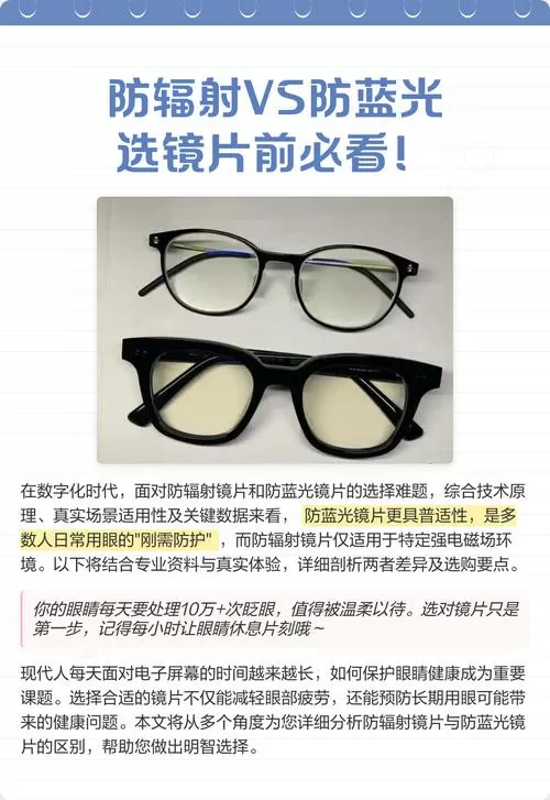 防辐射还是防蓝光镜片好图标