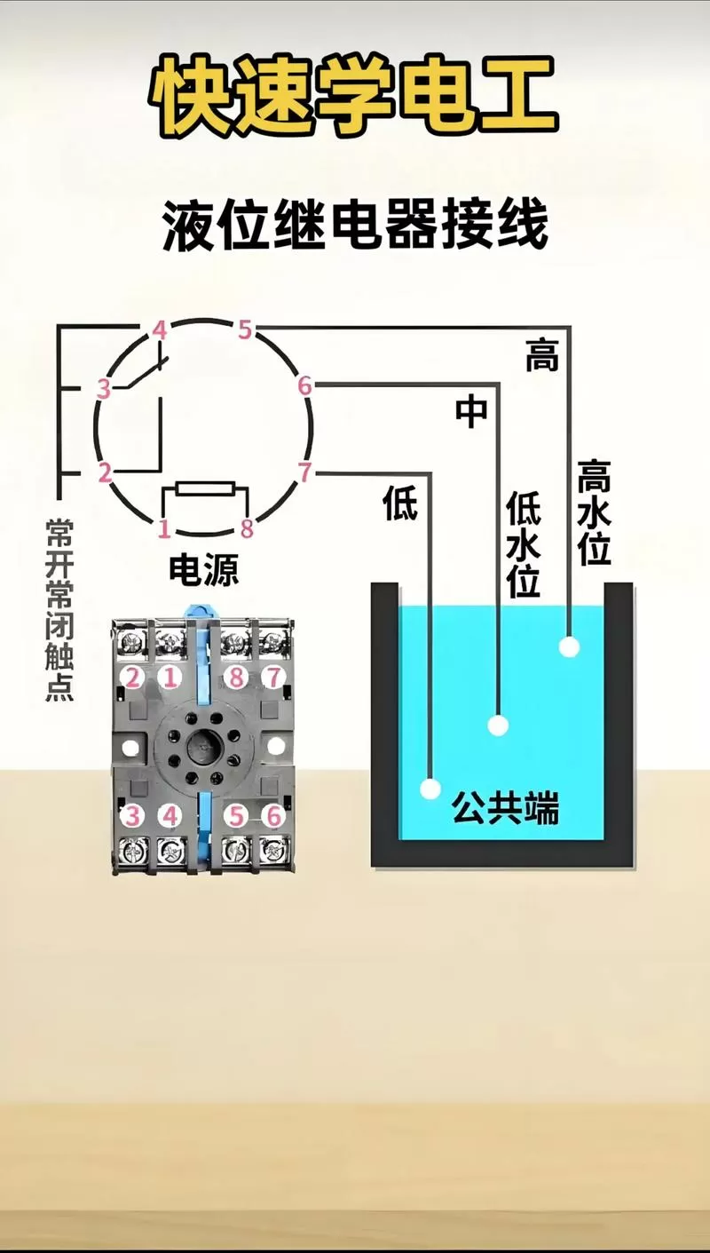220v液位继电器接线图