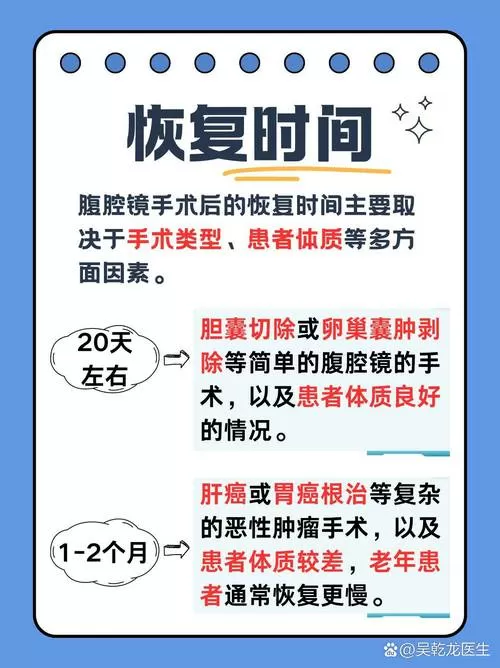 宫腔镜腹腔镜联合手术多久能恢复