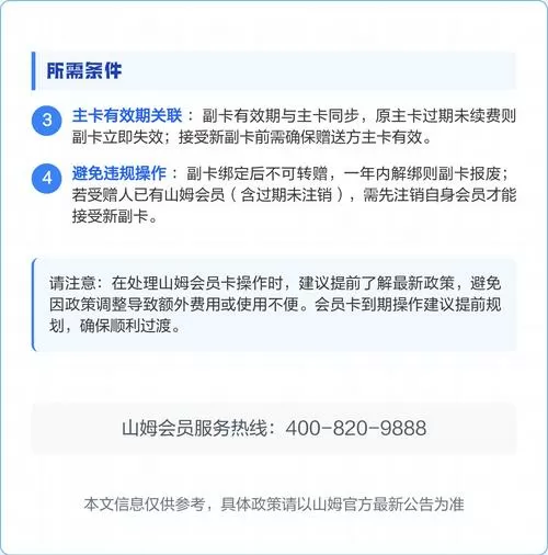 山姆会员卡副卡可以换人吗图标