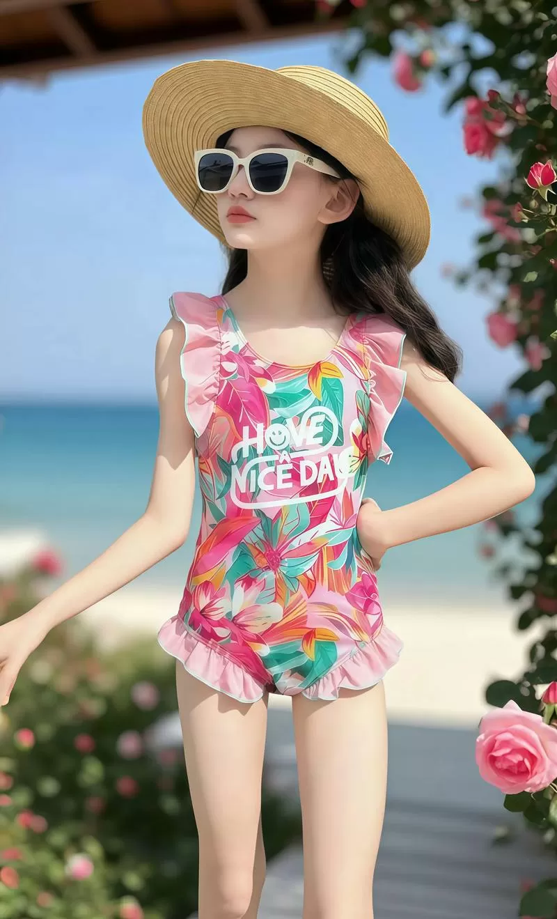 12岁儿童游泳衣女图标