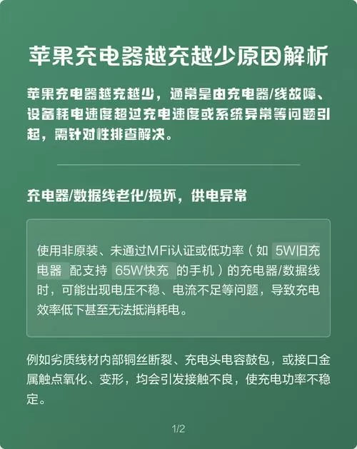苹果充电器为什么越充电量越少图标
