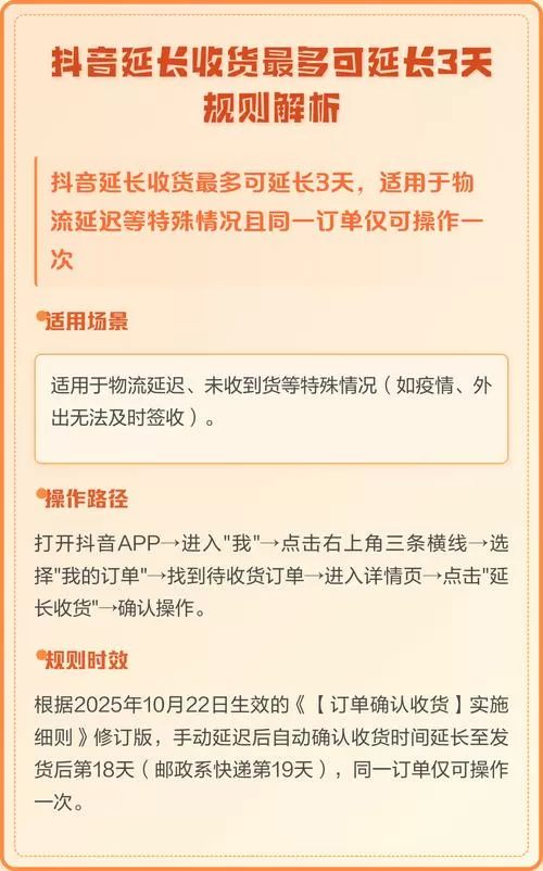 抖音的延长收货是延长多久图标