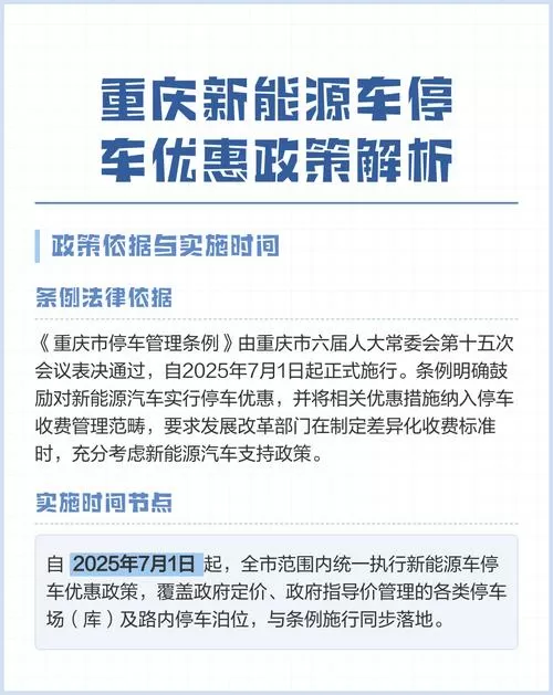 重庆新能源车停车优惠政策缩略图