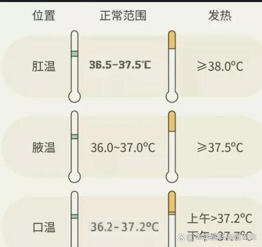 耳温腋温肛温口温对照表图标