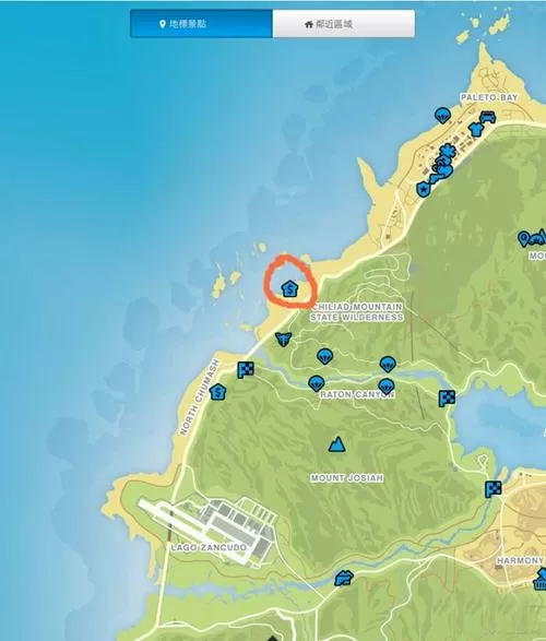 GTA5水下捡钱箱位置地图图标