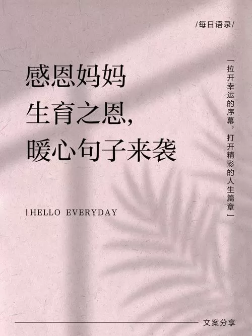 感谢母亲生育之恩的金句图标