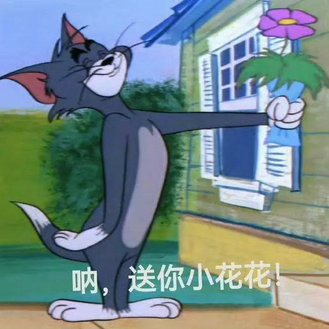 汤姆猫拿花表情包图标