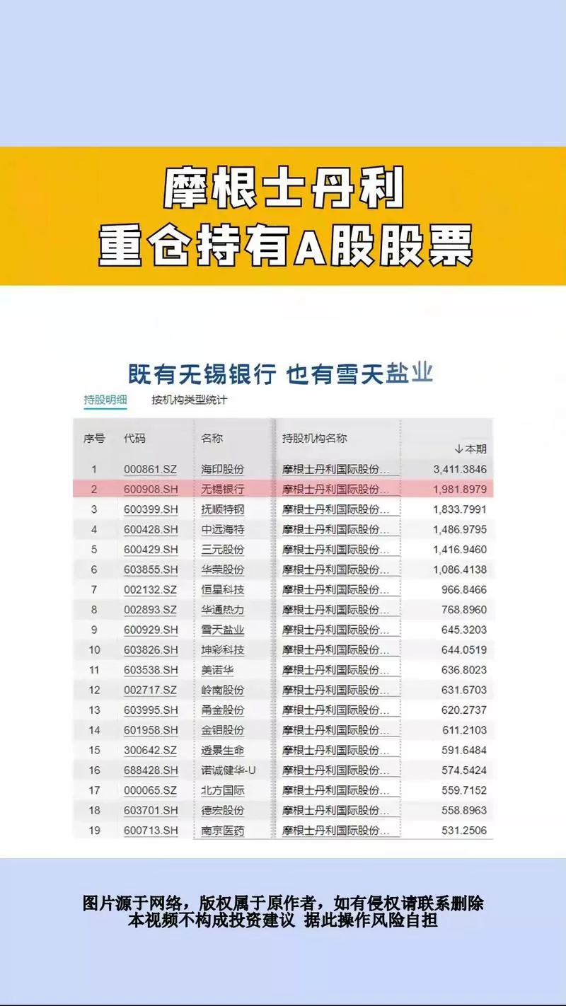 唯一被大摩重仓买入的股票是图标