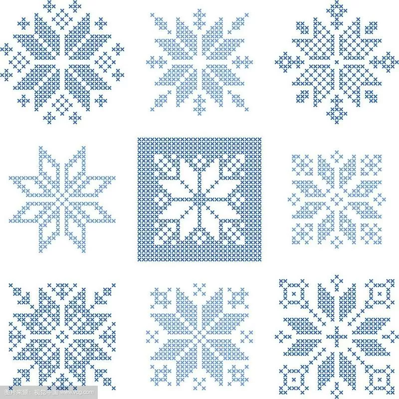 十字绣雪花图片图标