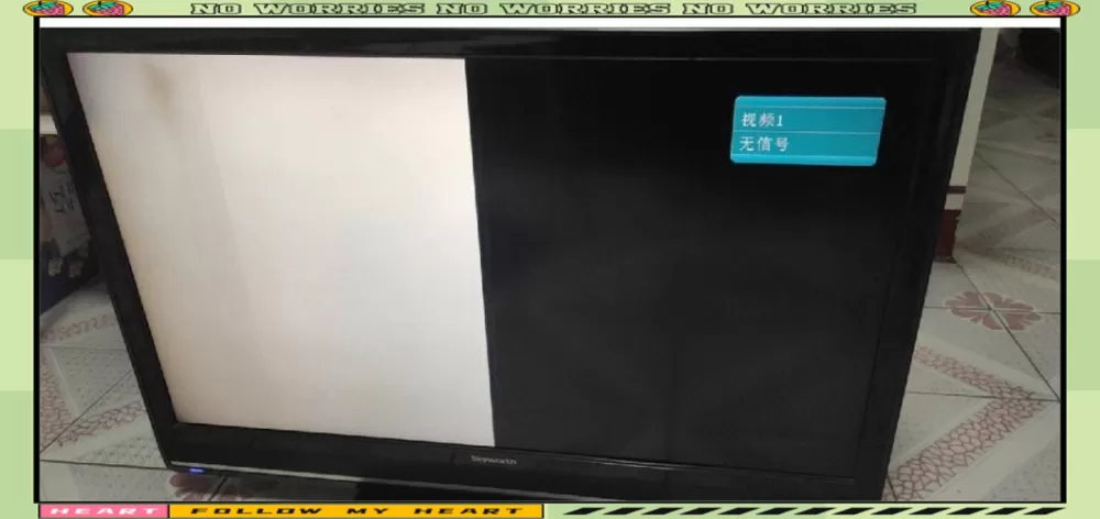 液晶电视半边屏幕变暗截图