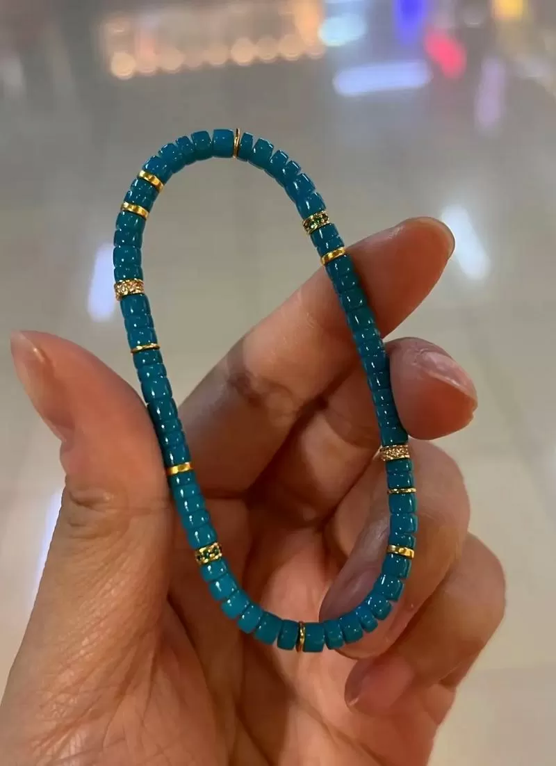 蓝精灵手串是什么材质的截图