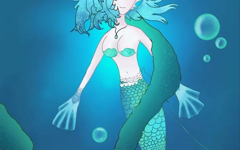 被改造成美人鱼娘