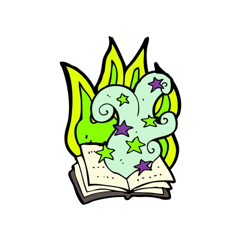 魔法书上的魔法咒语图图标