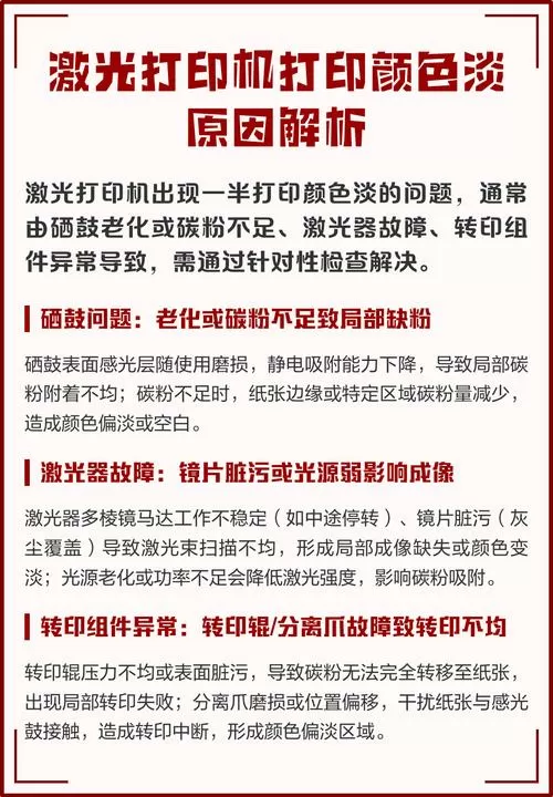 打印机颜色浅是什么原因图标